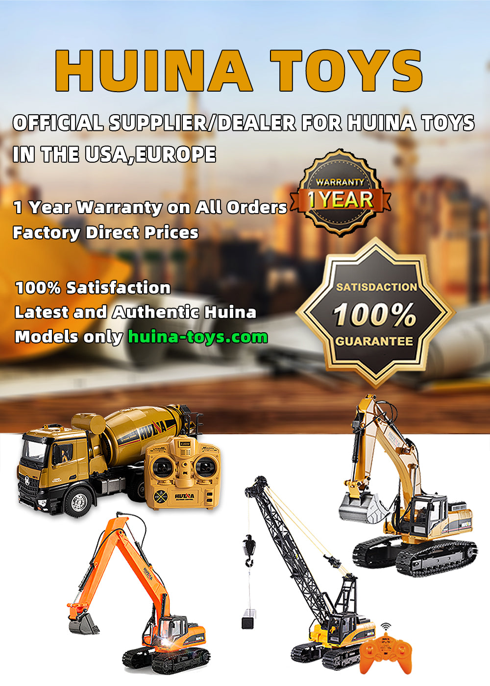 HUINA TOYS-Remote Control Engineering Kit for Children's Tech Park.